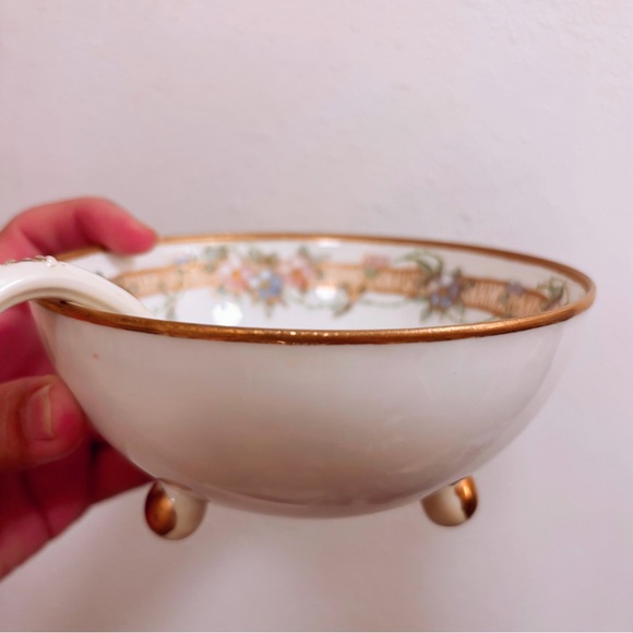 Nippon | Dining | Vintage Nippon Hand Painted 3footed Soup Condiment ...